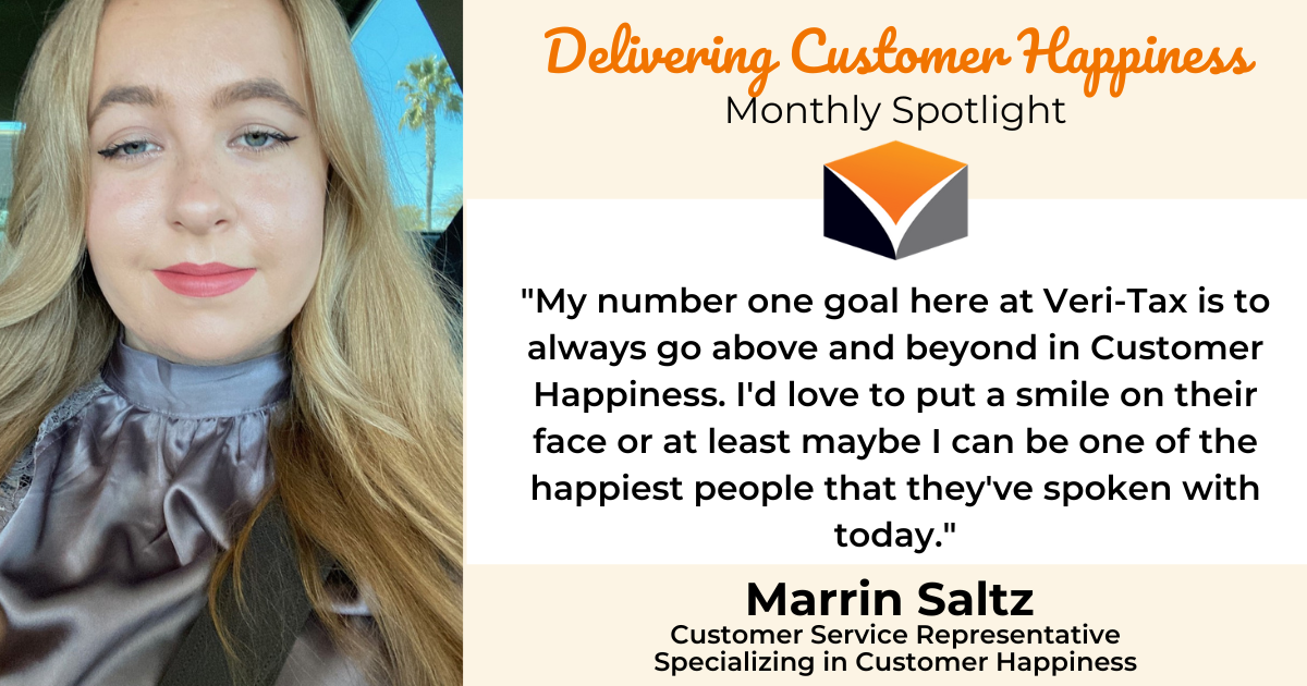 VOE Customer Service Marrin Saltz | Veri-tax